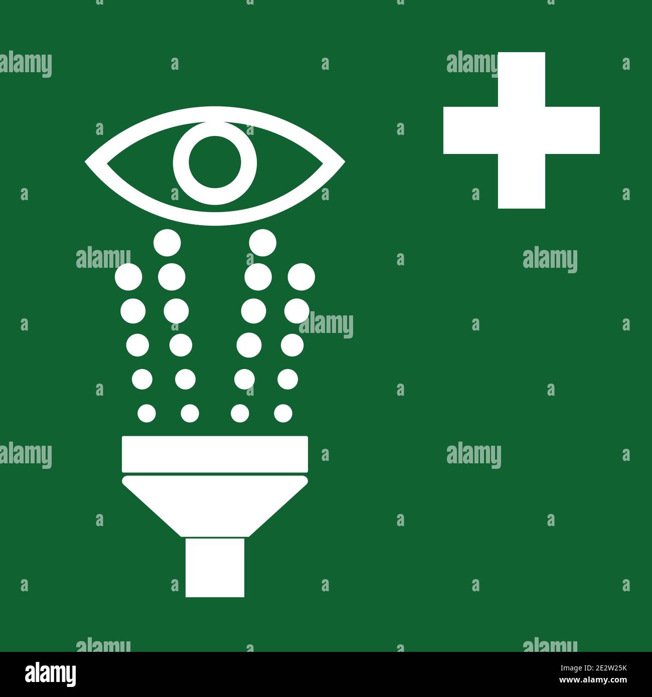 Emergency eye wash sign vector Stock Vector Image & Art - Alamy