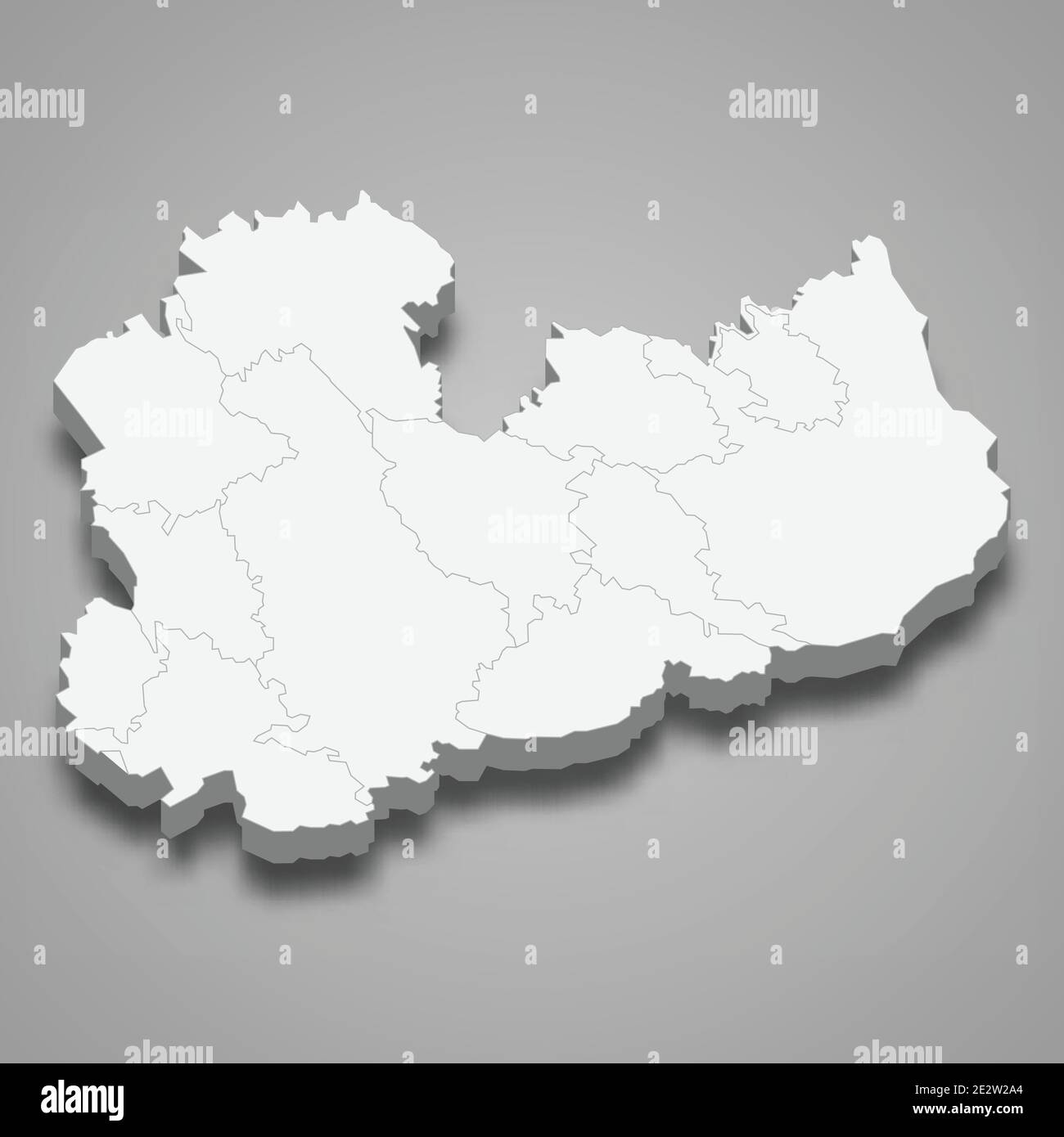 Southern savonia vector map hi-res stock photography and images - Alamy