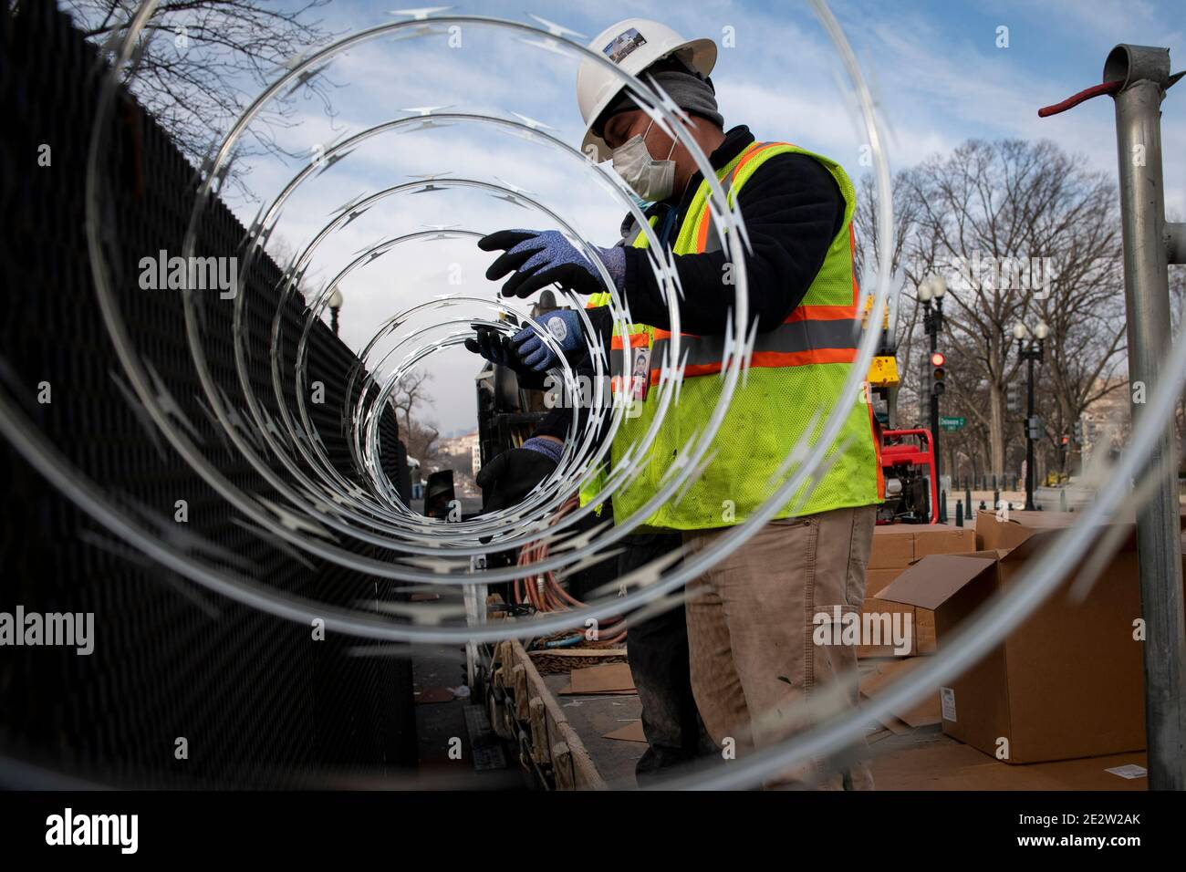 Tall barricades hi-res stock photography and images - Alamy