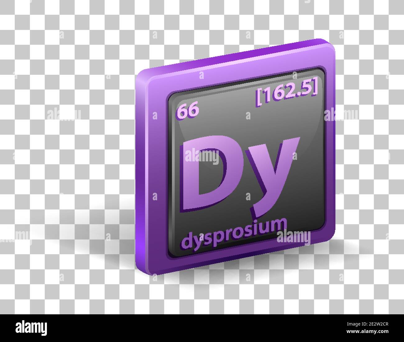 Dysprosium chemical element. Chemical symbol with atomic number and ...