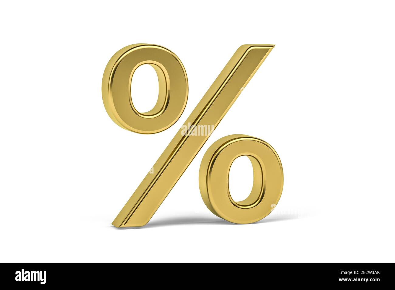 Golden percent sign isolated on white background - 3d render Stock ...