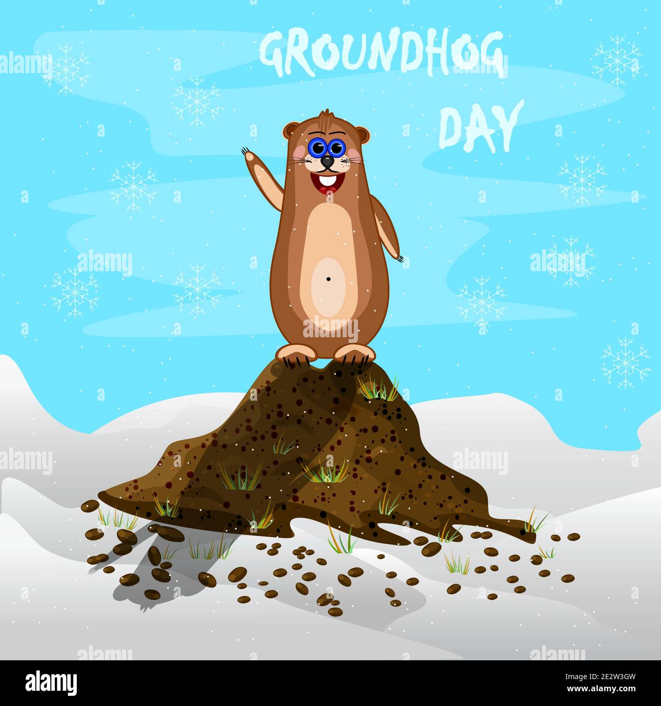 Happy Groundhog Day Banner