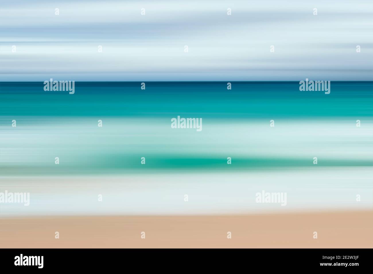 A seascape abstract with panning motion combined with a long exposure ...