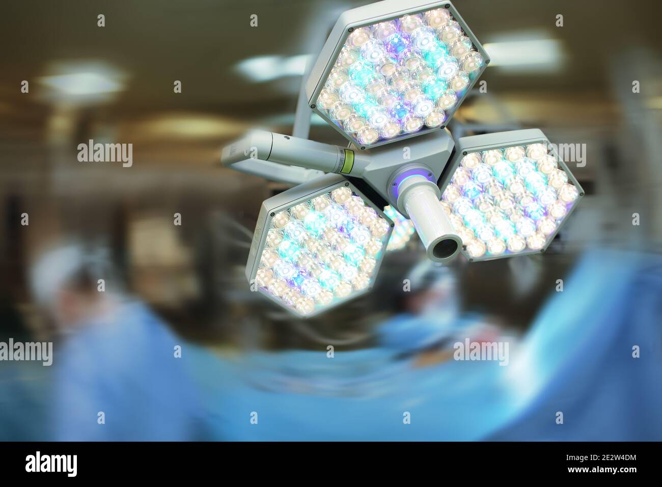 Operating room light on the blurred background Stock Photo - Alamy