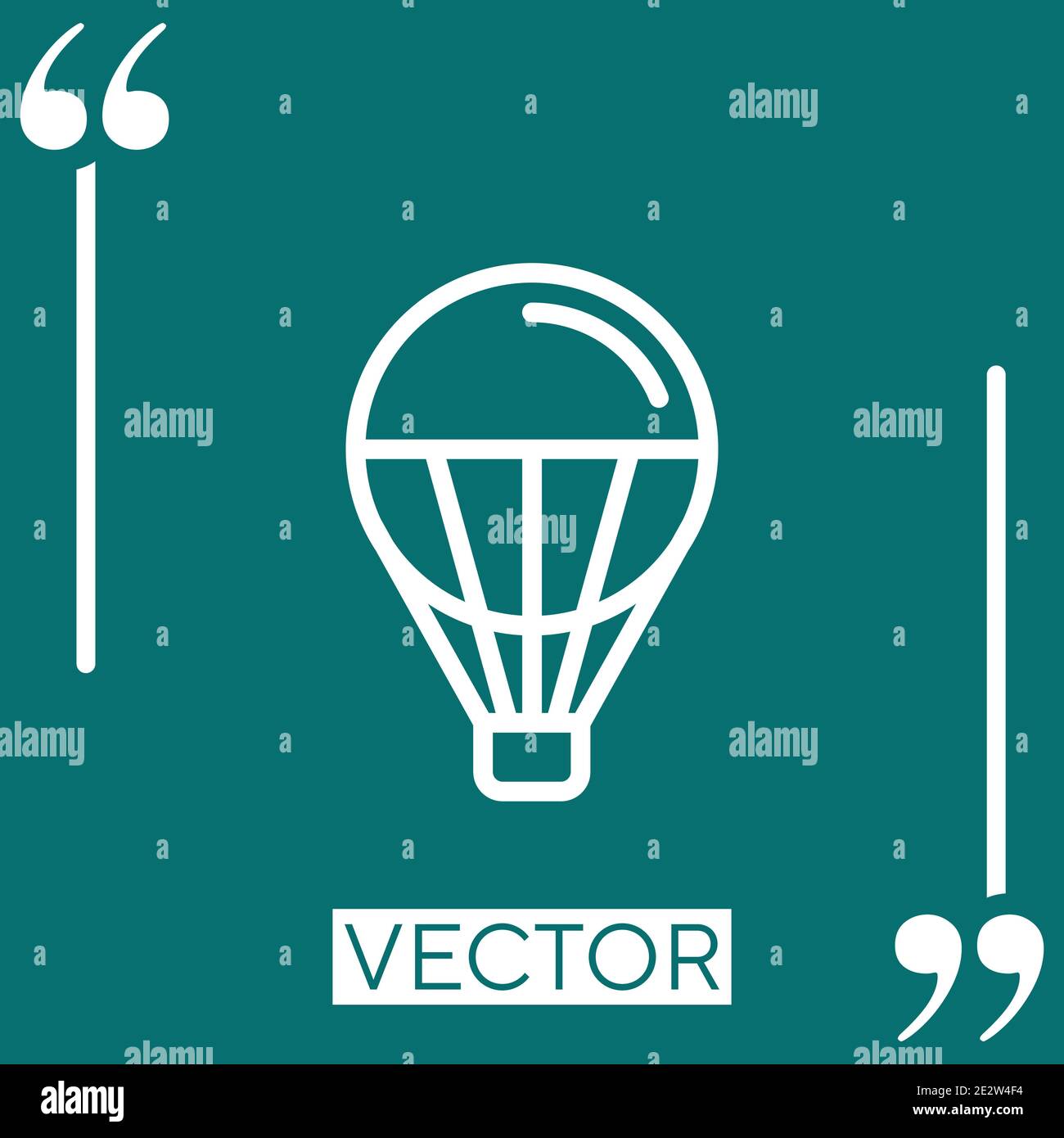 balloon flying vector icon Linear icon. Editable stroke line Stock ...