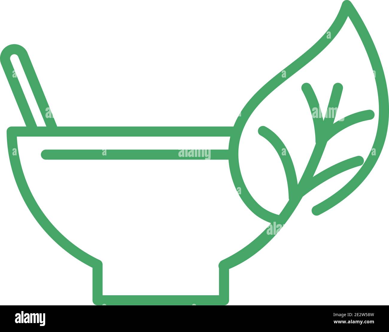 organic natural, food nature healthy green line style vector ...