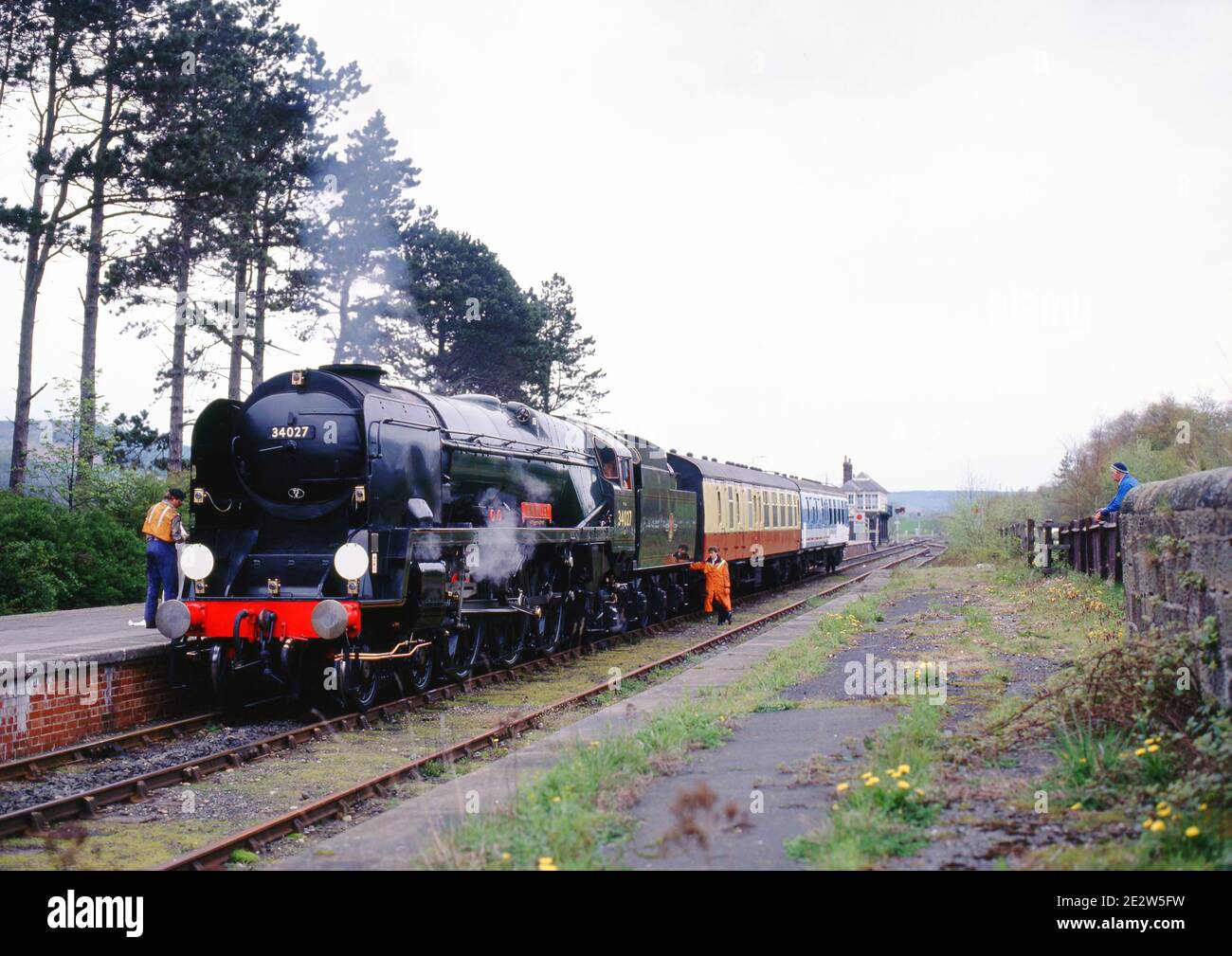 West Country Class No 34027 Taw Valley at Battersby on the Esk Valley ...