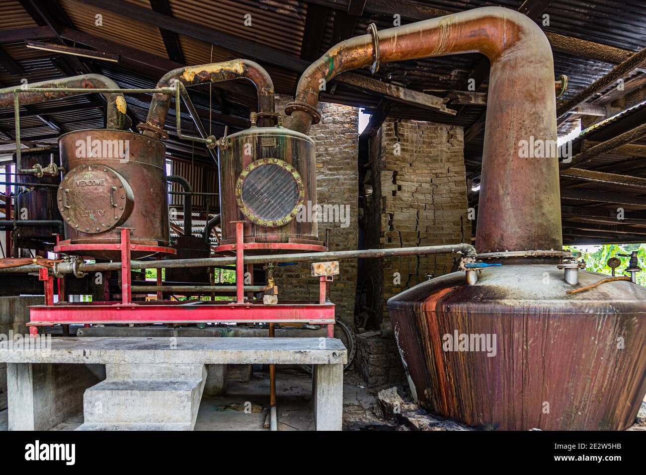 Antoine Rivers Rum Distillery, Saint Patrick, Grenada Stock Photo - Alamy