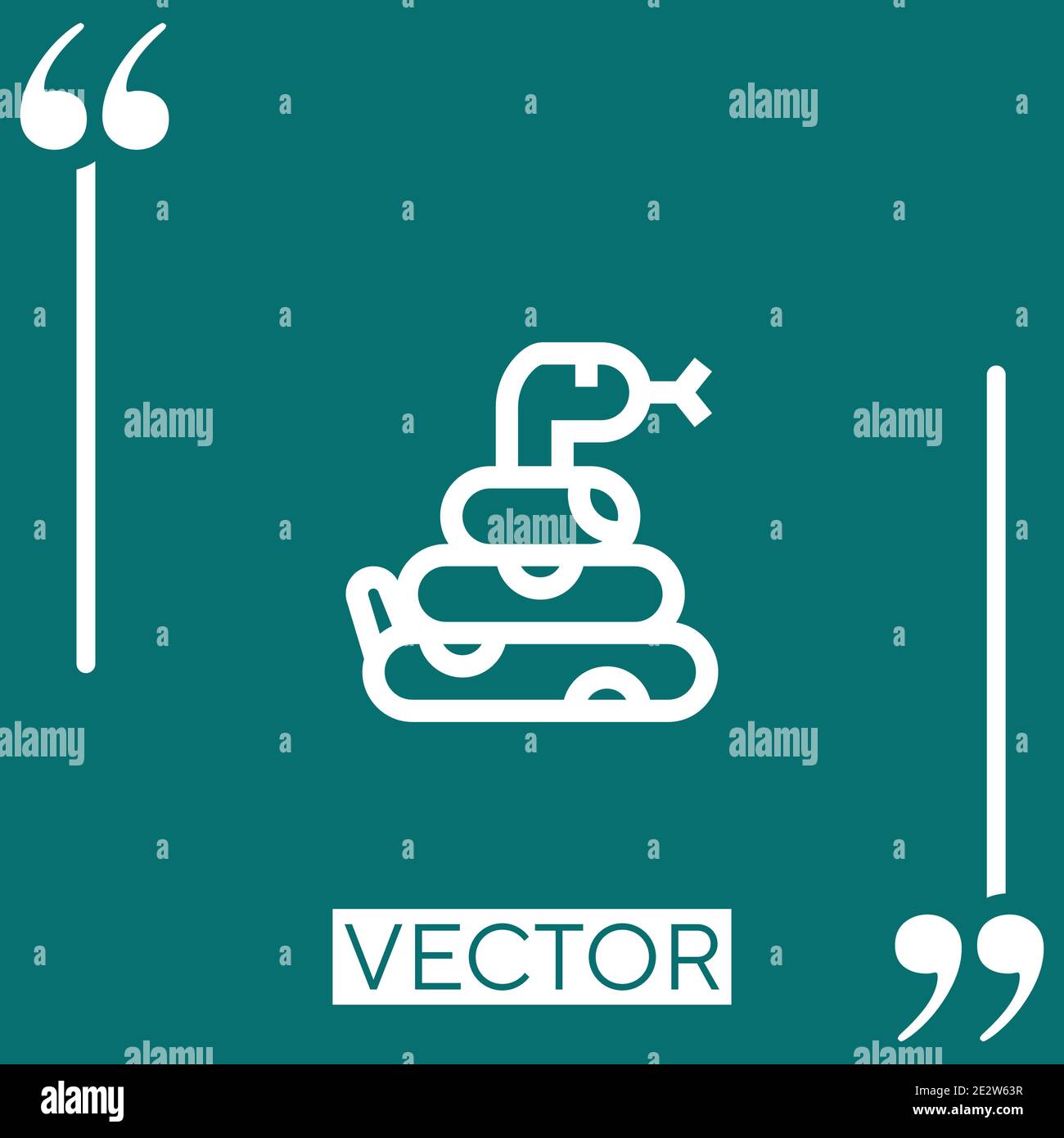snake vector icon Linear icon. Editable stroked line Stock Vector Image ...