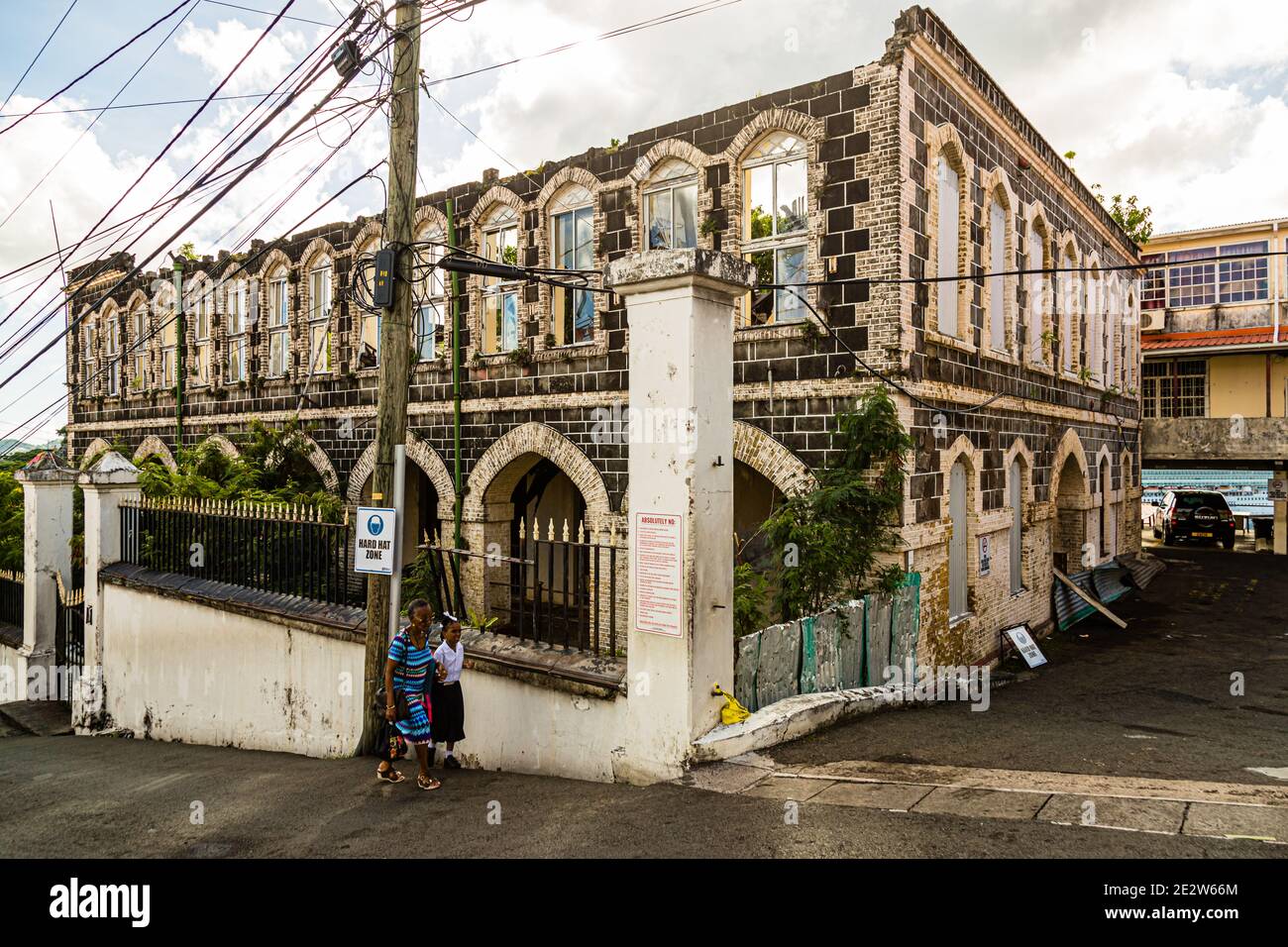 Hurricane Ruin in Saint George's, Grenada Stock Photo - Alamy
