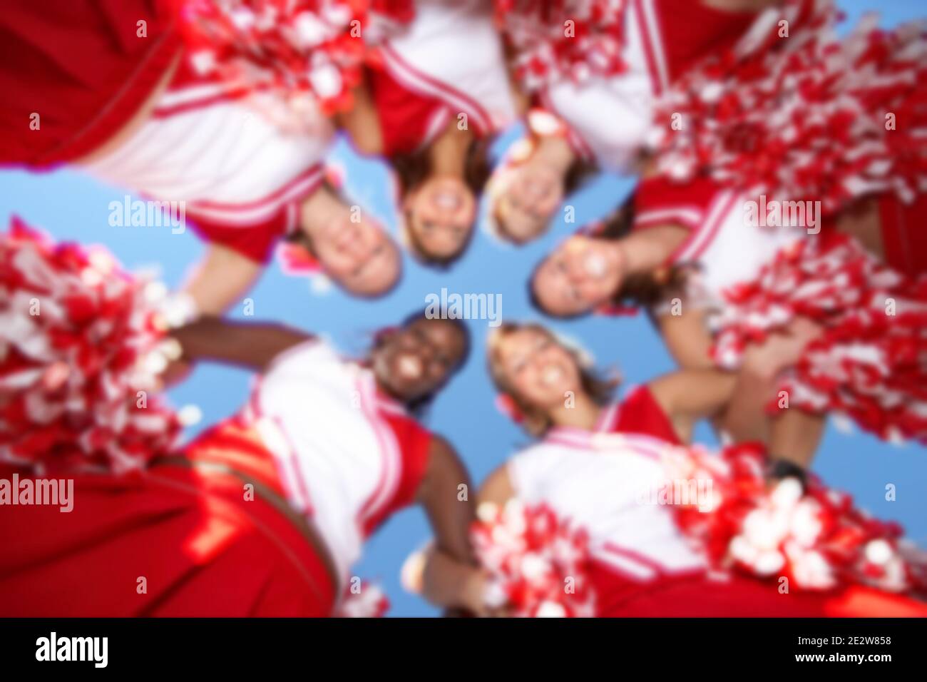Photo of Cheerleaders in Huddle Stock Photo - Alamy