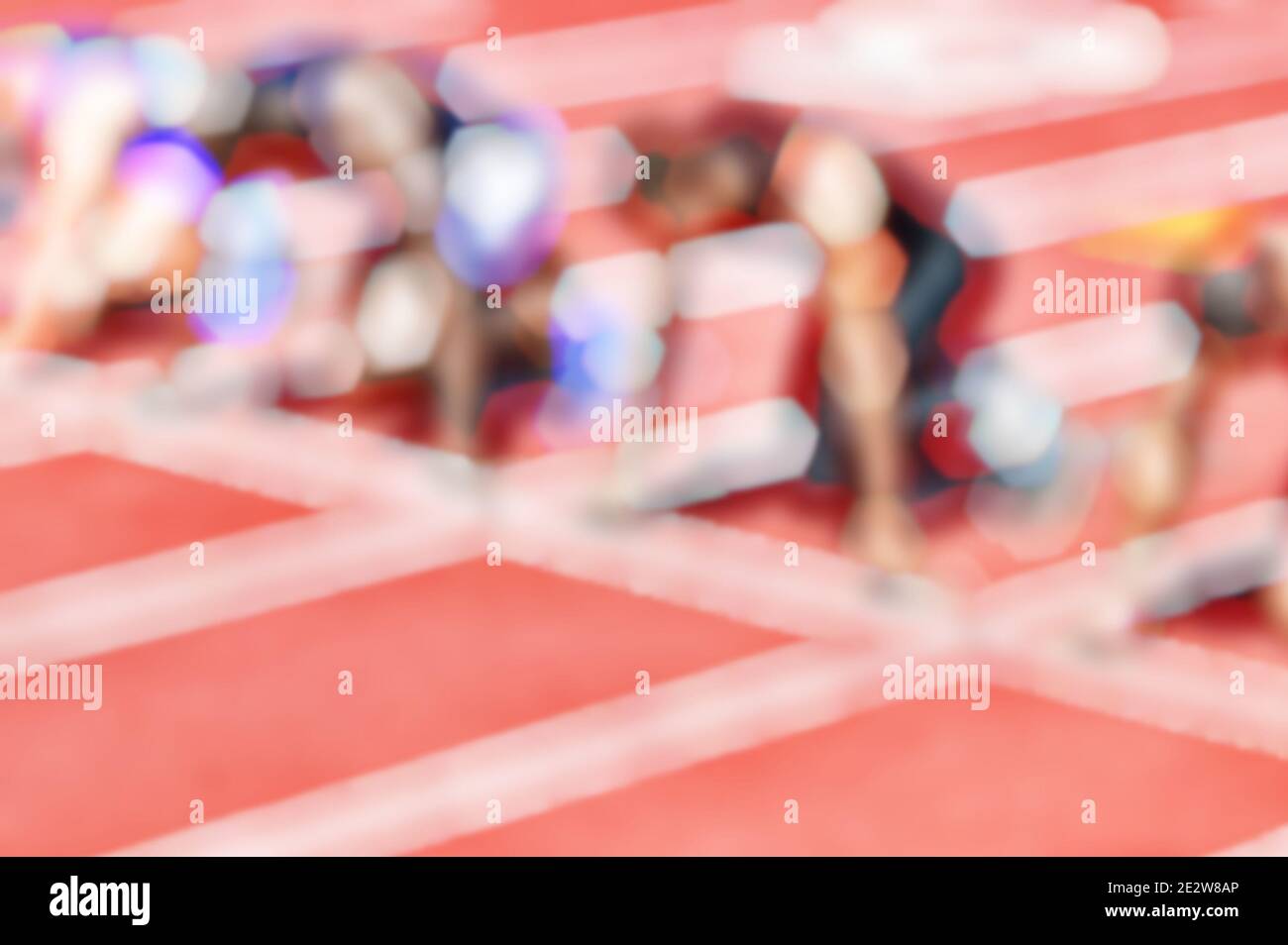 Woman sprinter in blocks hi-res stock photography and images - Alamy