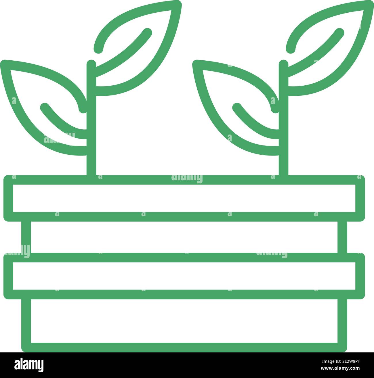 organic natural, planting plant growing green line style vector ...