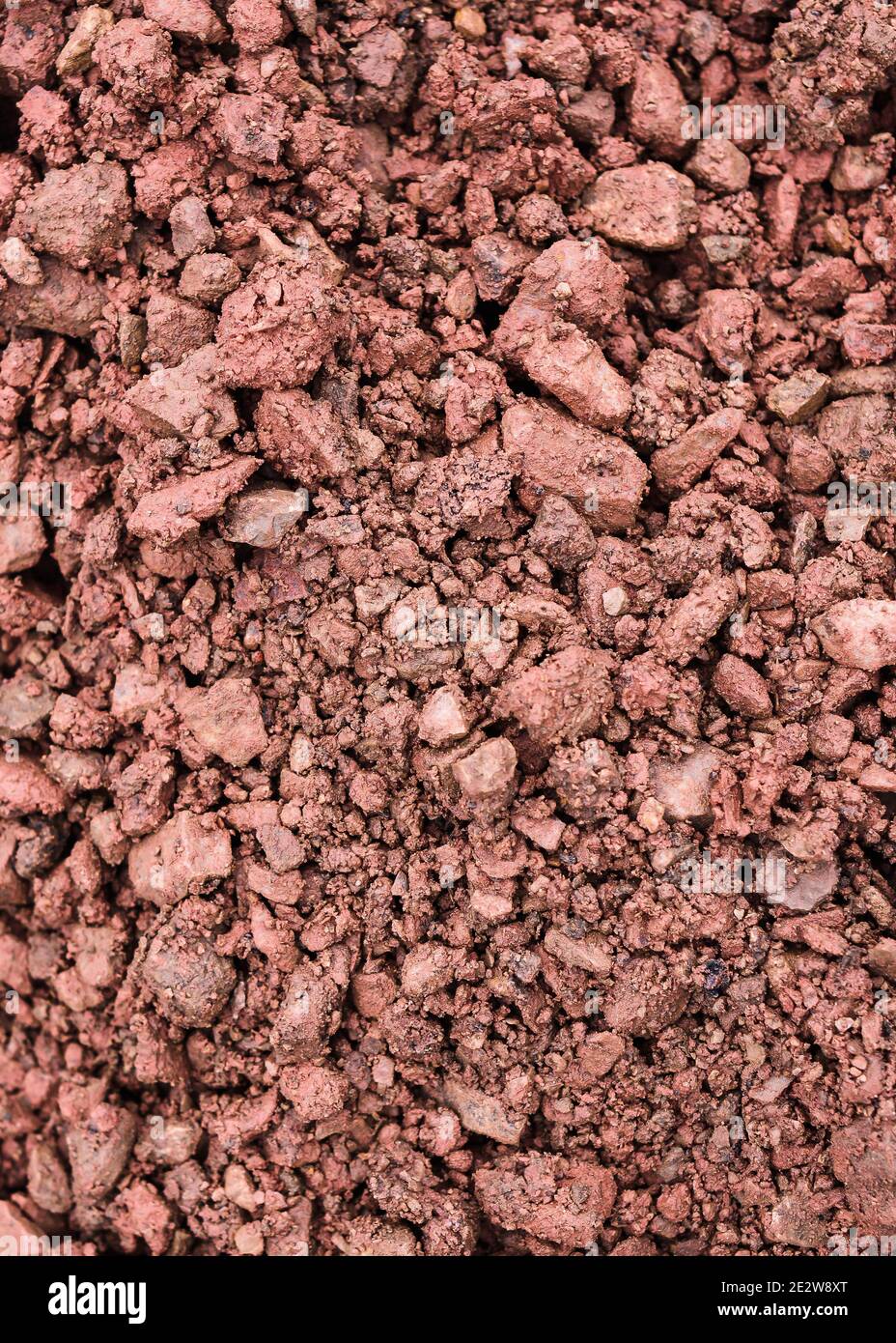 Red dirt and rocks flat lay photo texture Stock Photo - Alamy
