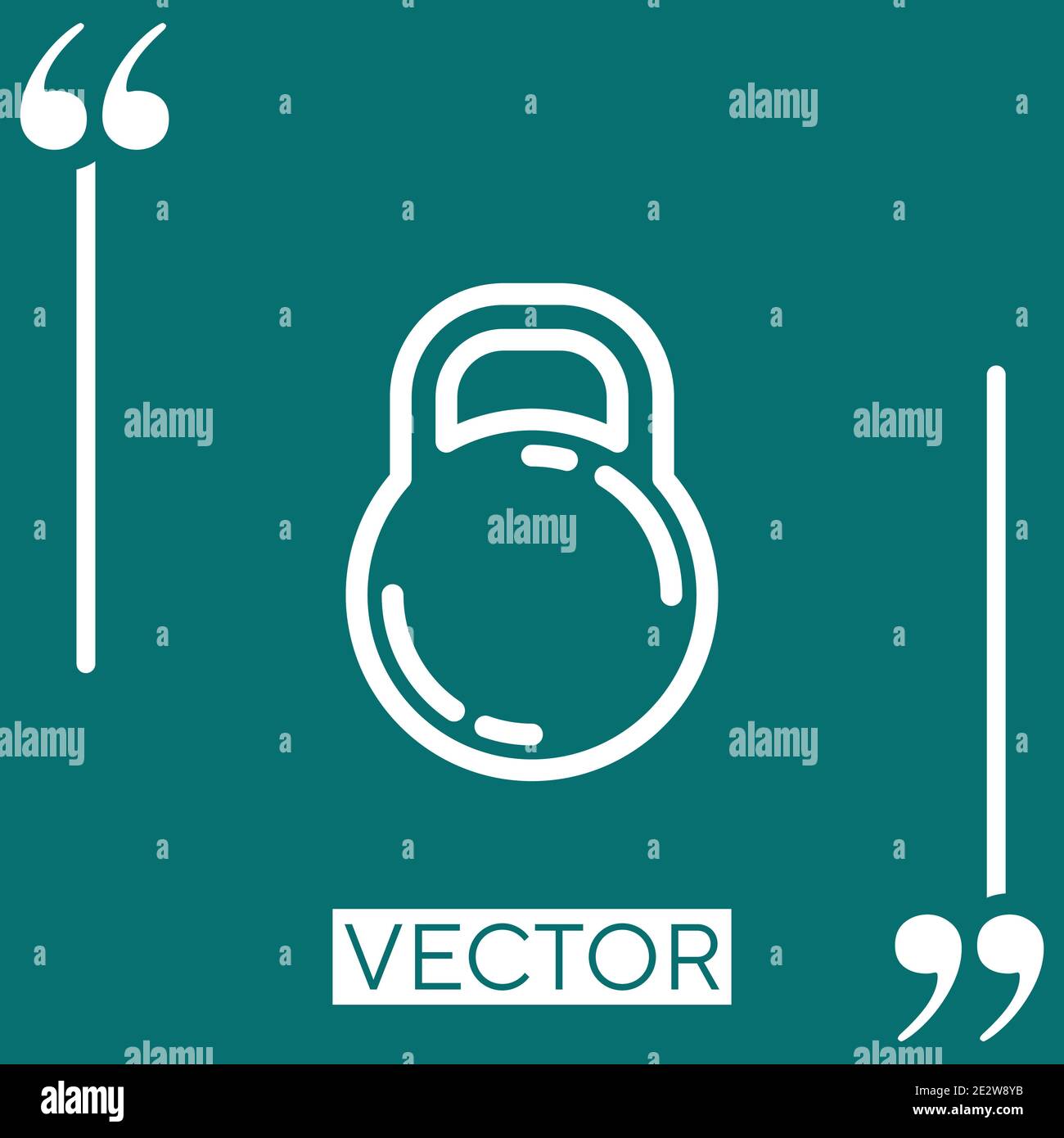 weight vector icon Linear icon. Editable stroke line Stock Vector Image ...