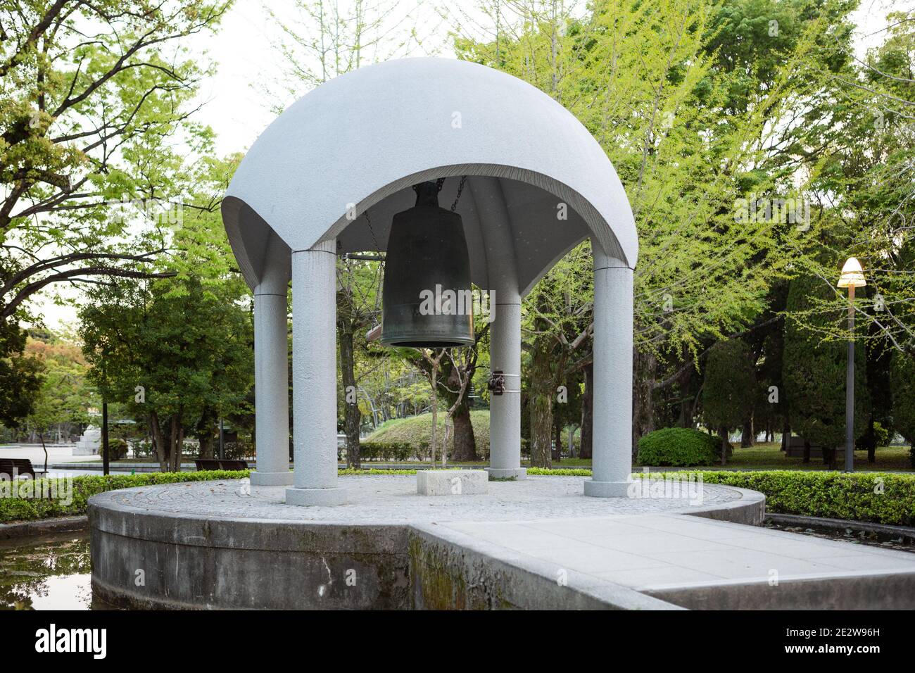 Hiroshima Peace Bell in the late afternoon/early evening, Hiroshima ...