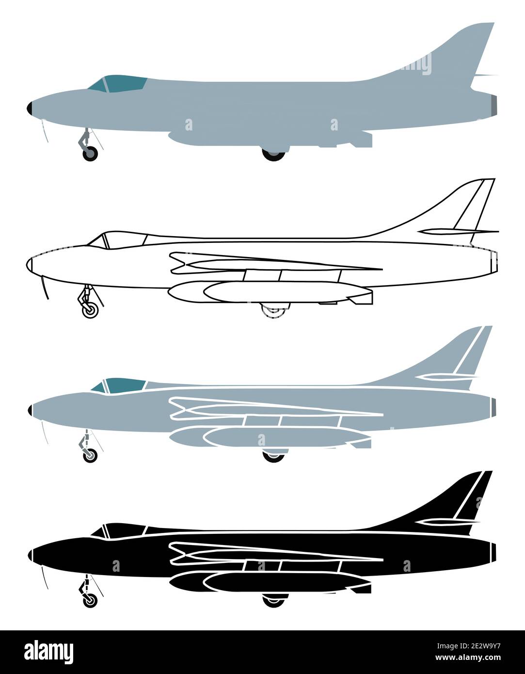 Hawker hunter fighter jet Stock Vector Images - Alamy
