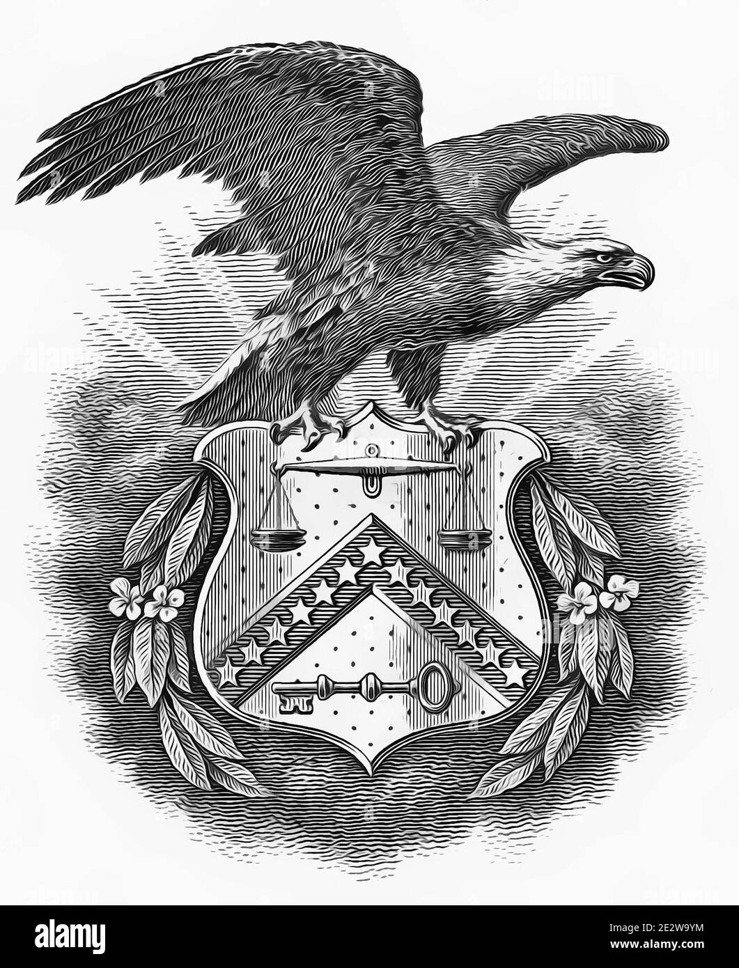 Eagle flying painting hi-res stock photography and images - Alamy