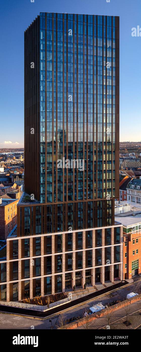 Sunset views of Hadrian's Tower and Newcastle upon Tyne, Newcastle upon ...