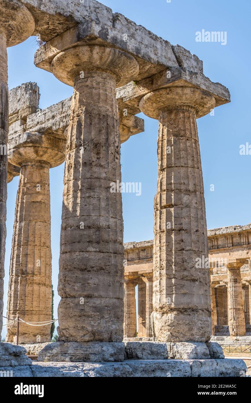 View of the Temple of Hera I at the Greco-Roman archaeological site of ...