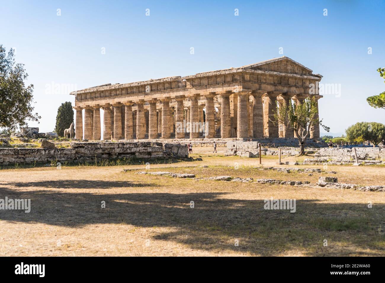 View of the Temple of Hera II at the Greco-Roman archaeological site of ...