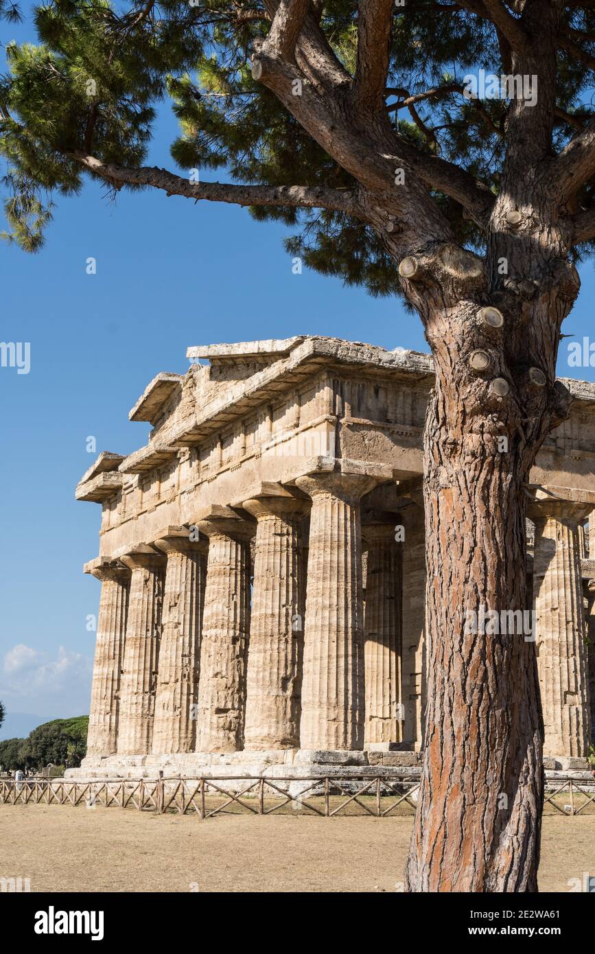 View of the Temple of Hera II at the Greco-Roman archaeological site of ...