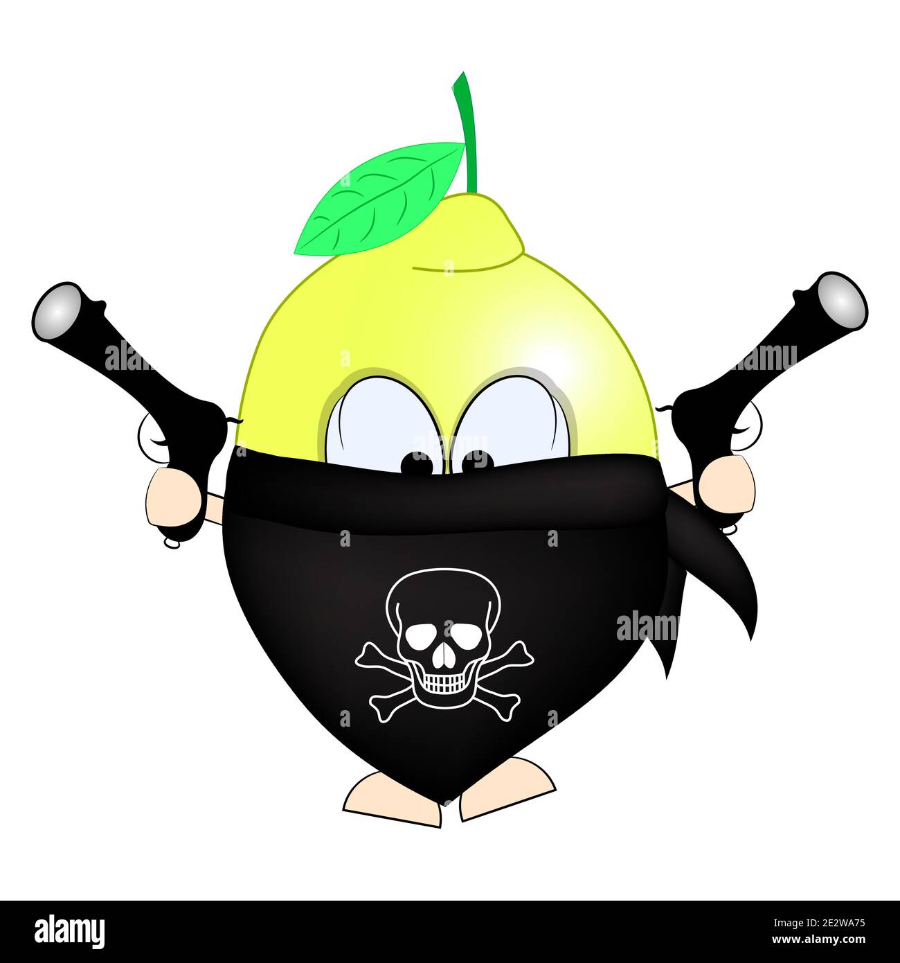 Lemon a robber with a gun. Vector illustration Stock Vector Image & Art ...