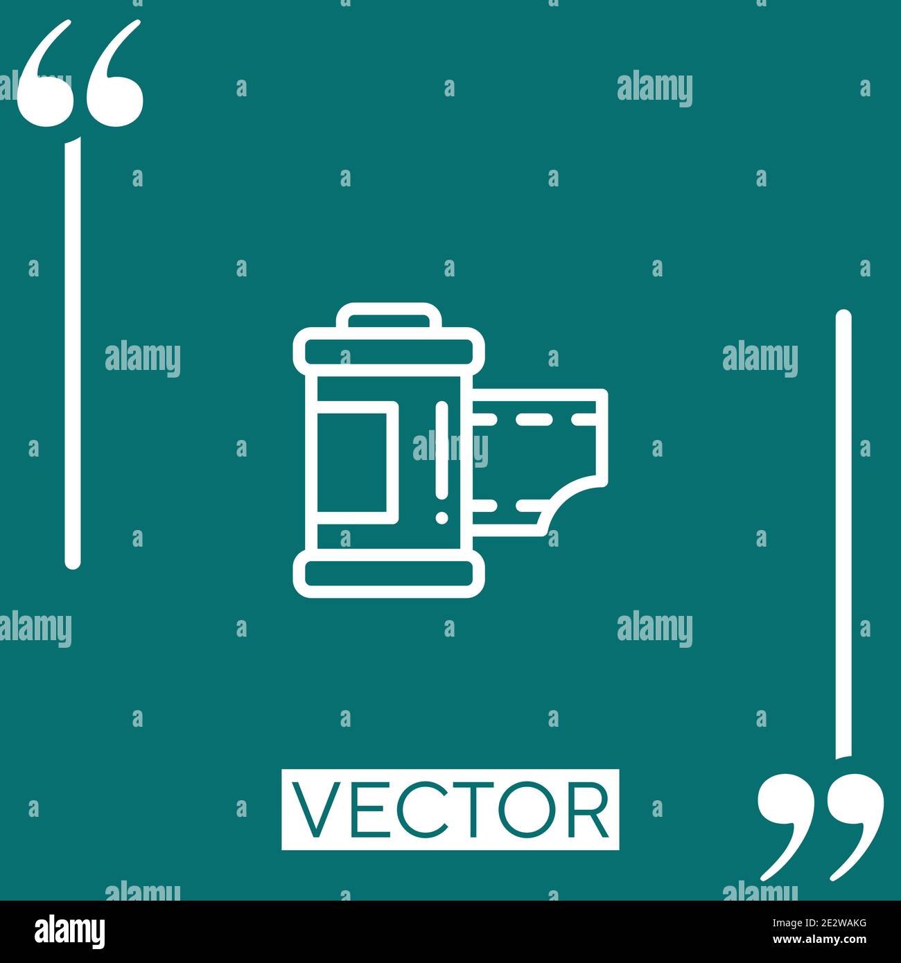 camera roll vector icon Linear icon. Editable stroke line Stock Vector ...