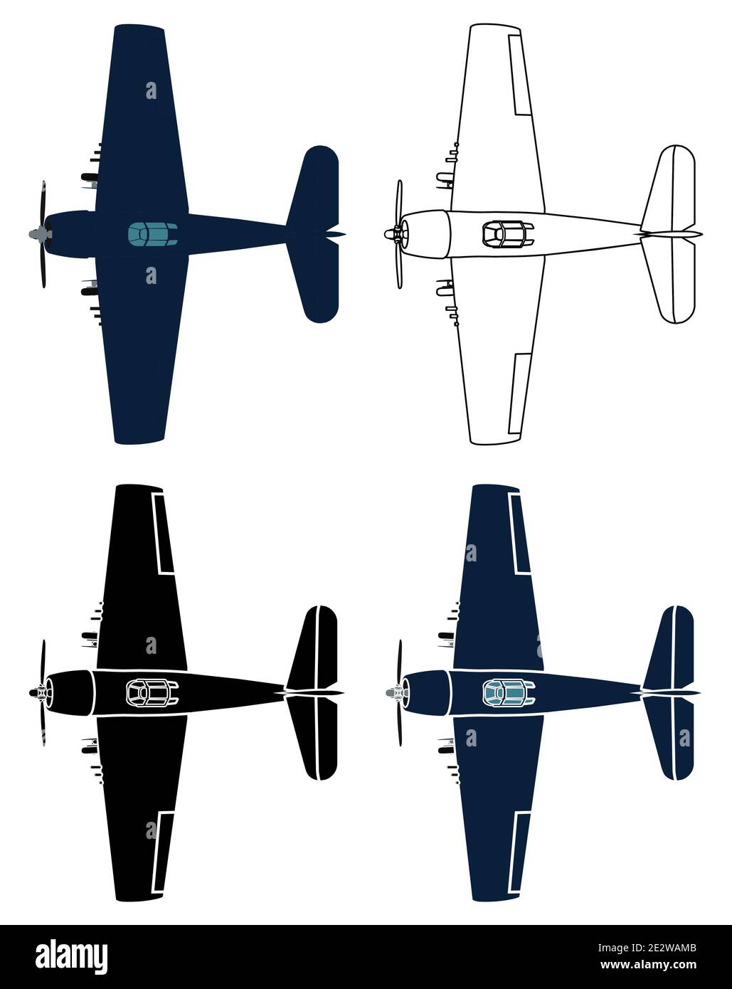 F6f Hellcat Top View