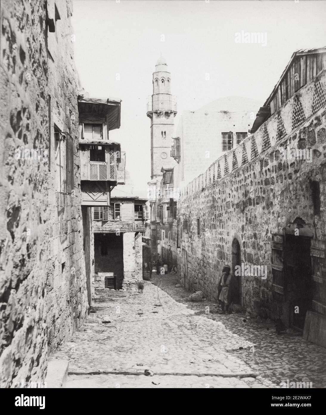 Vintage 19th century photograph: The Via Dolorosa is a processional ...