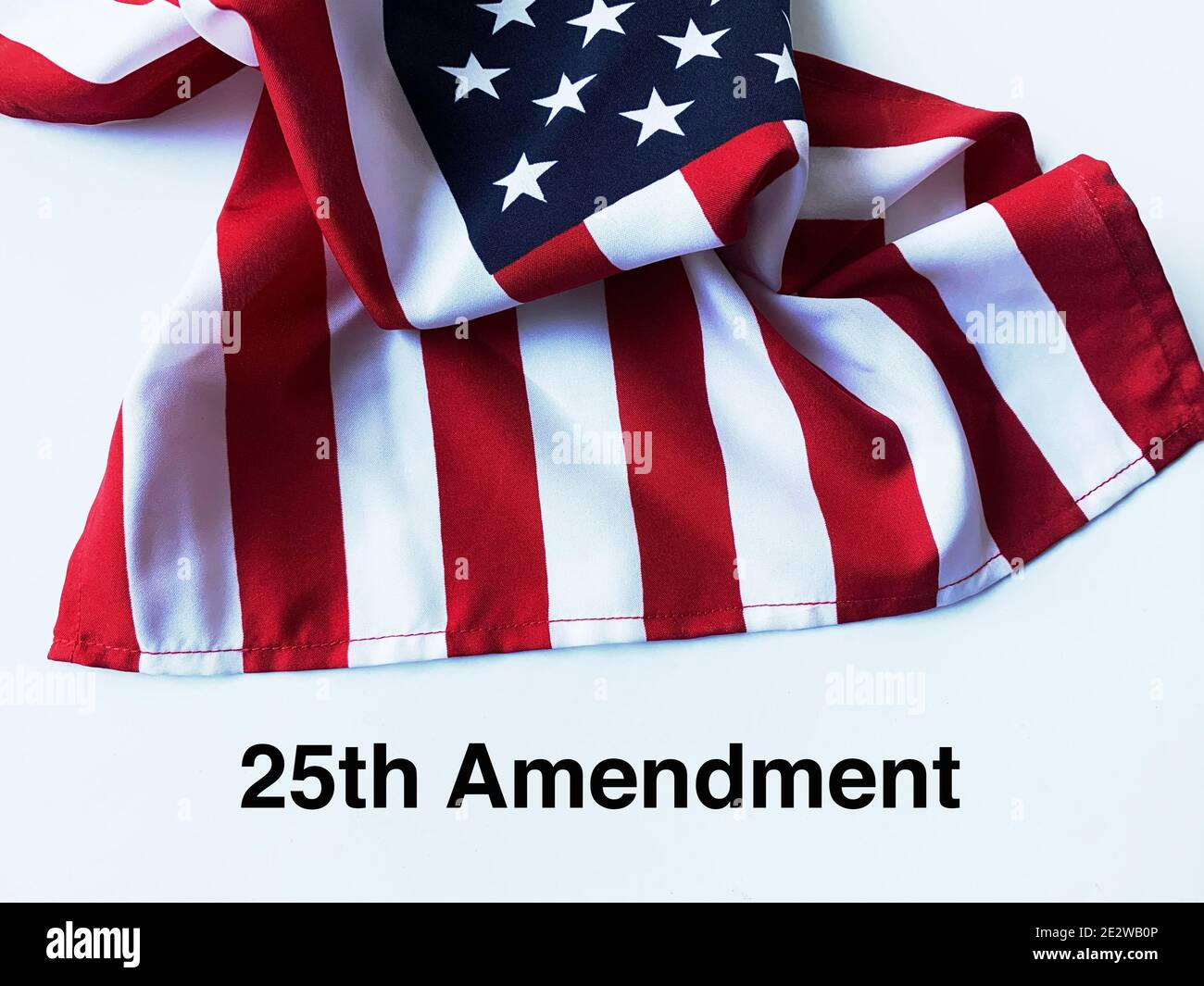Crumpled American flag with 25th Amendment words Stock Photo - Alamy