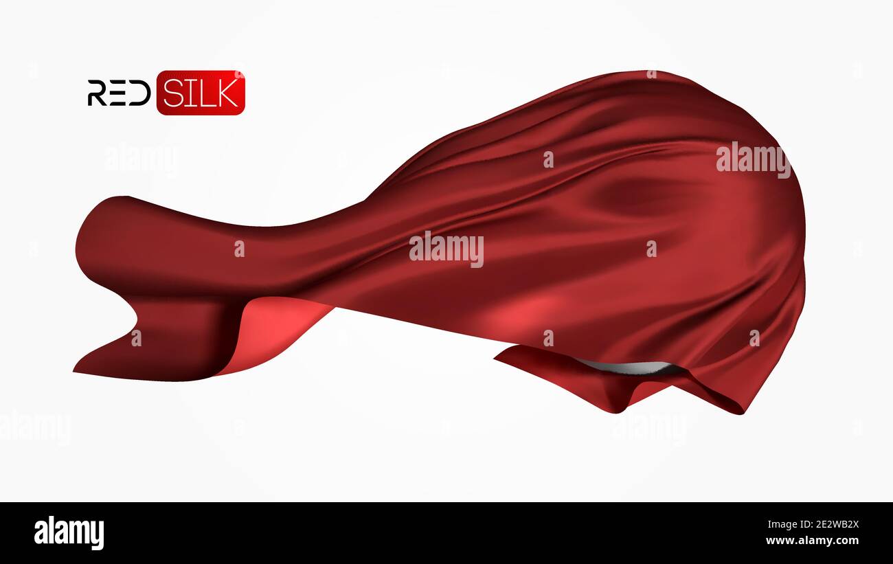 Red silk cloth set Stock Vector Images - Alamy