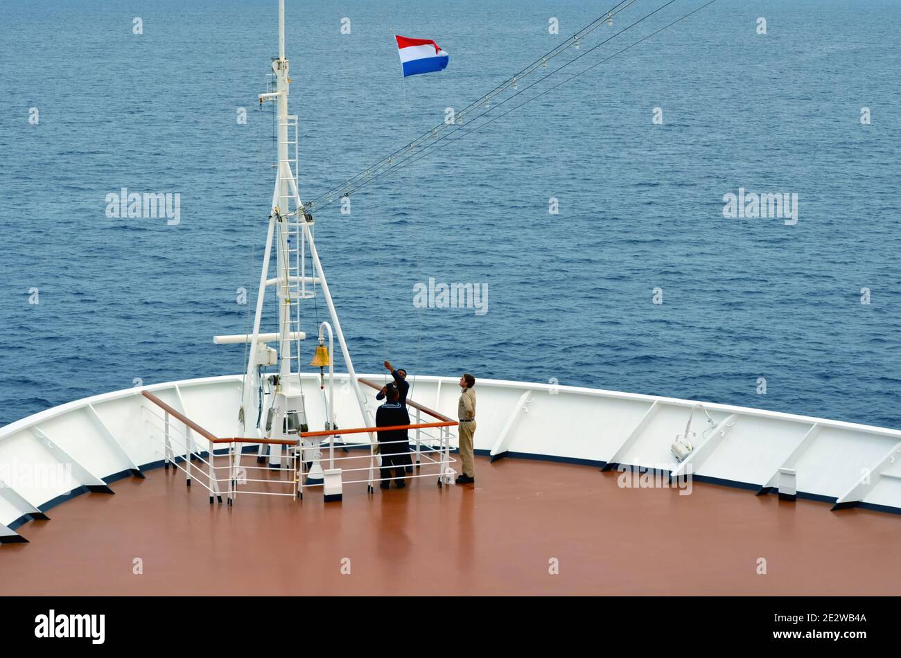 Raising Dutch Flag in on a Ship in the Morning Stock Photo - Alamy