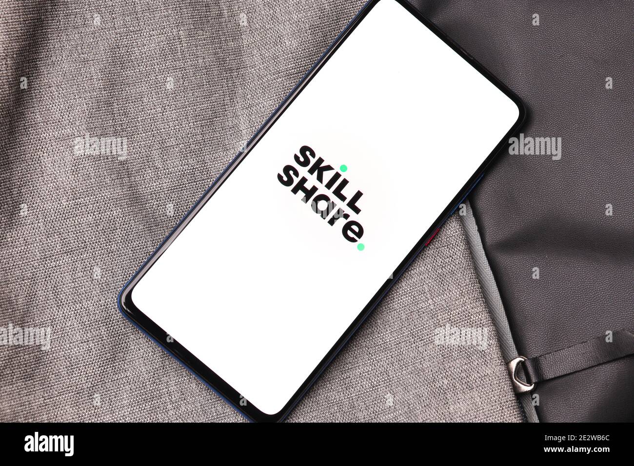 Assam, india - January 15, 2020 : Skillshare logo on phone screen stock ...