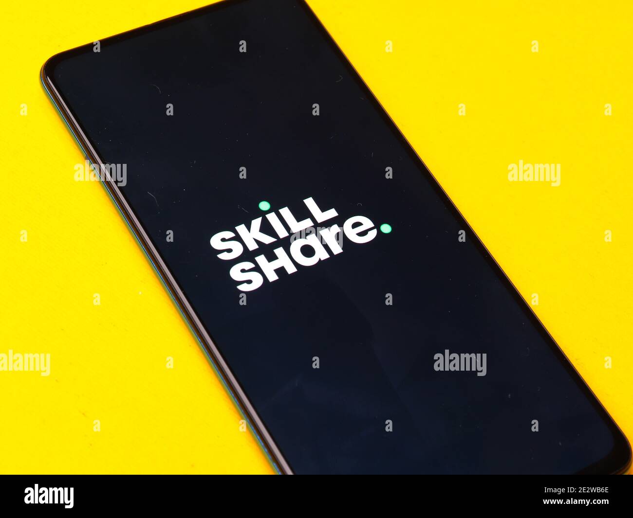 Assam, india - January 15, 2020 : Skillshare logo on phone screen stock ...