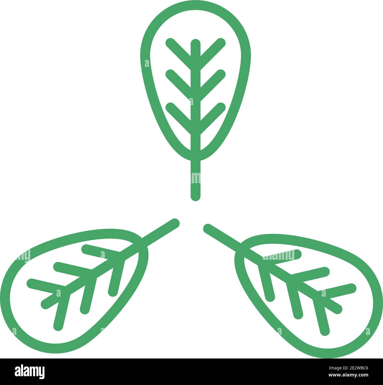organic natural, eco leaf environment green line style vector ...