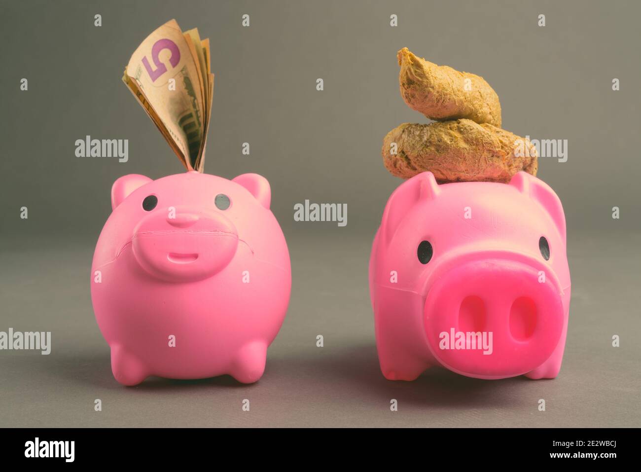 Two Piggy Banks Stock Photo - Alamy