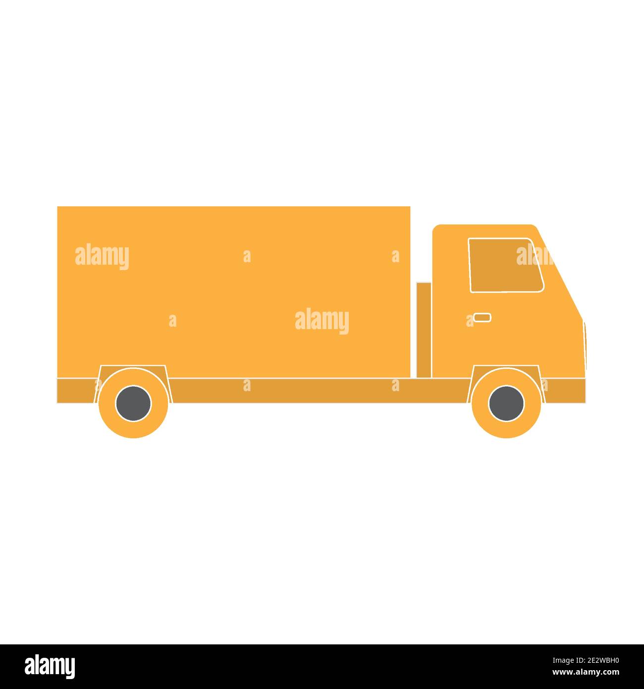 Cargo delivery. Freight truck. Hand-drawn vector illustration on white ...
