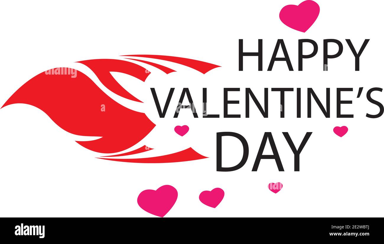 Valentines Day Logo Design Vector illustration template Stock Vector ...