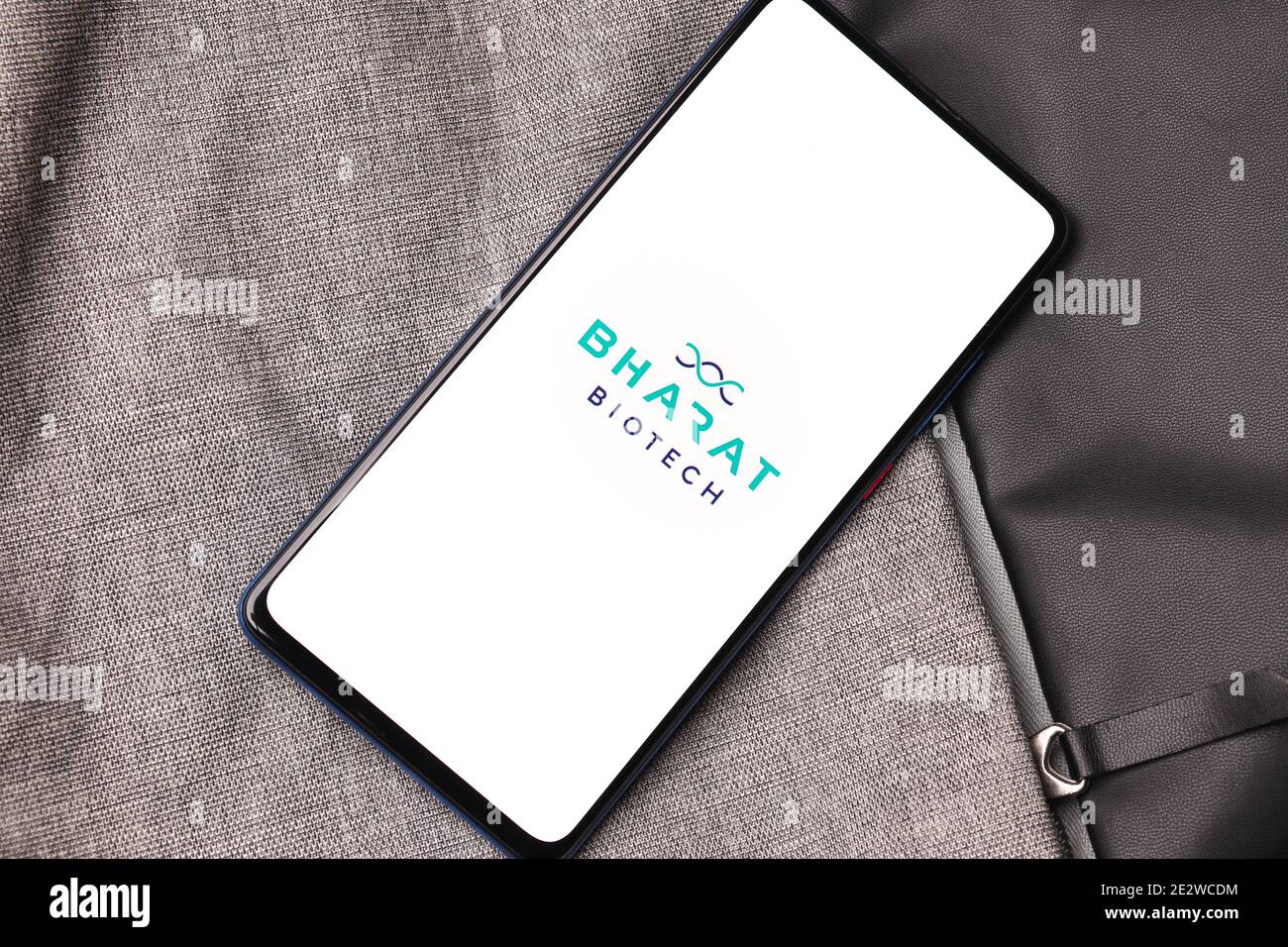 Assam, india - January 15, 2020 : Bharat Biotech logo on phone screen ...