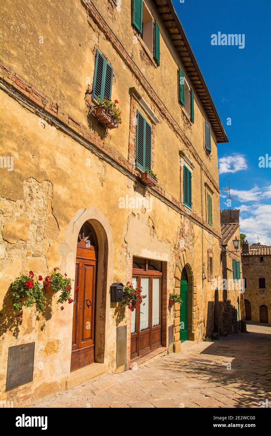 Residential buildings in the historic centre of the medieval town of ...