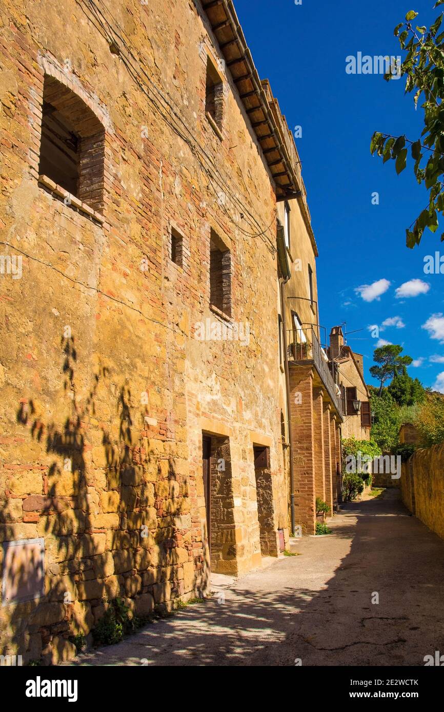 Historic residential buildings in a the centre of the medieval town of ...