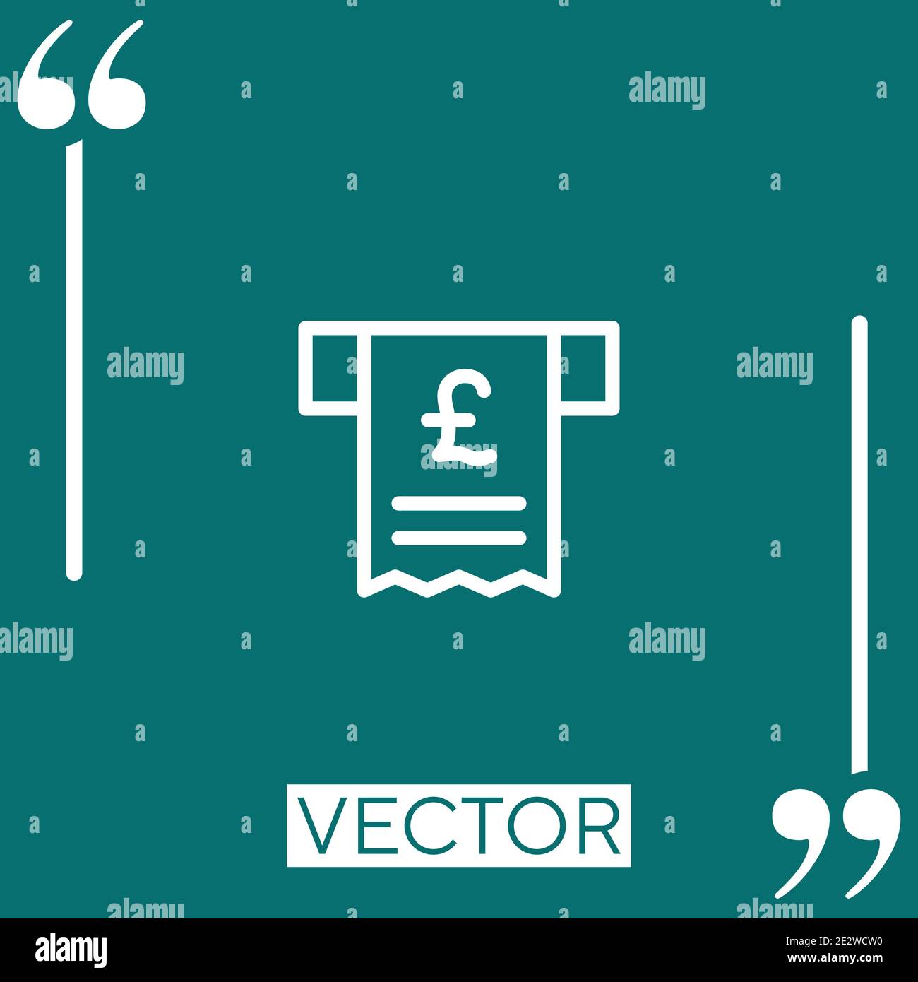 invoice vector icon Linear icon. Editable stroke line Stock Vector ...