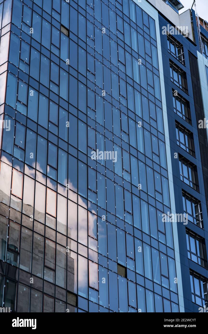 Modern Glass Building Architecture. Modern building, with structural ...