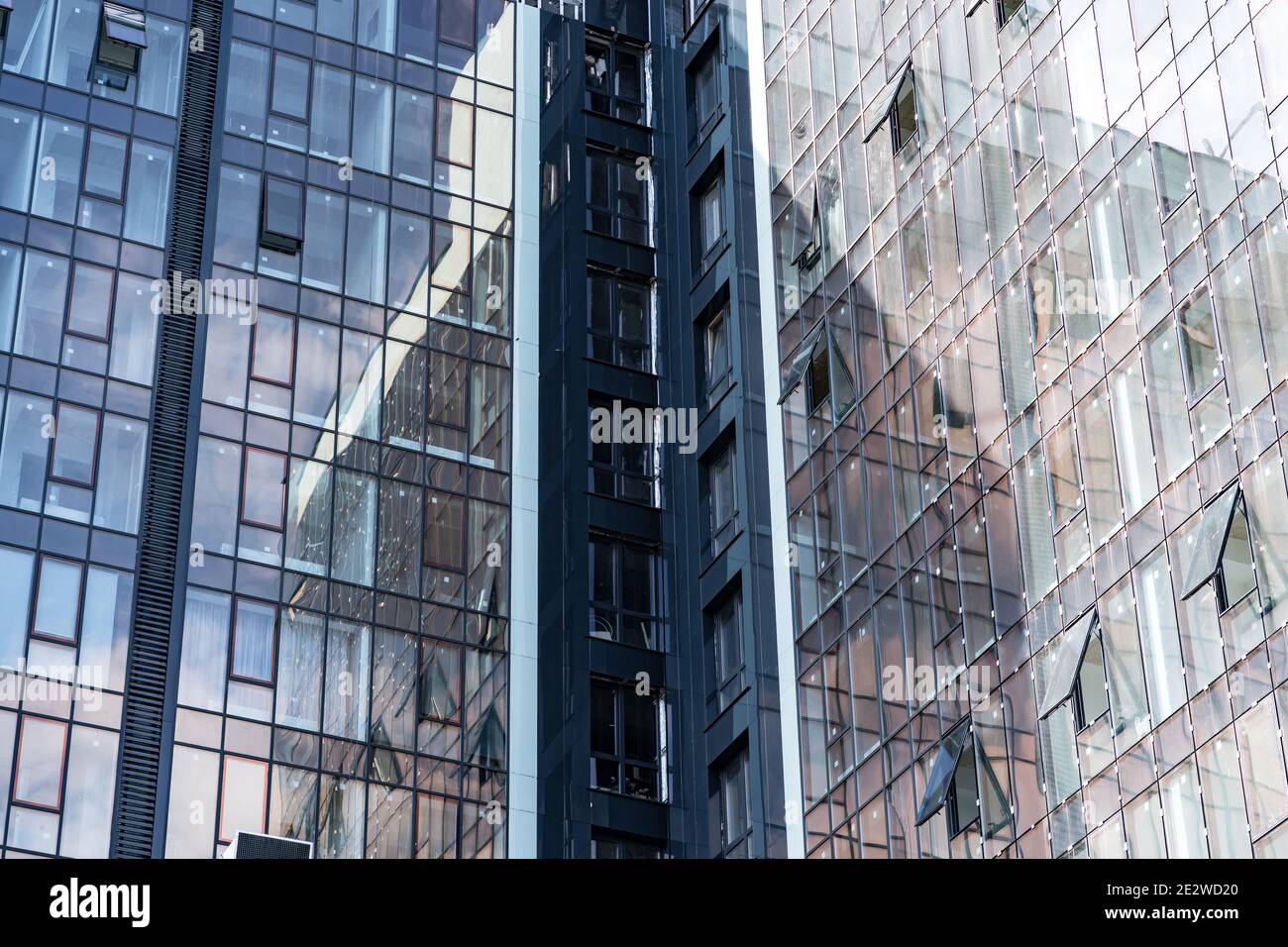 Modern Glass Building Architecture. Modern building, with structural ...