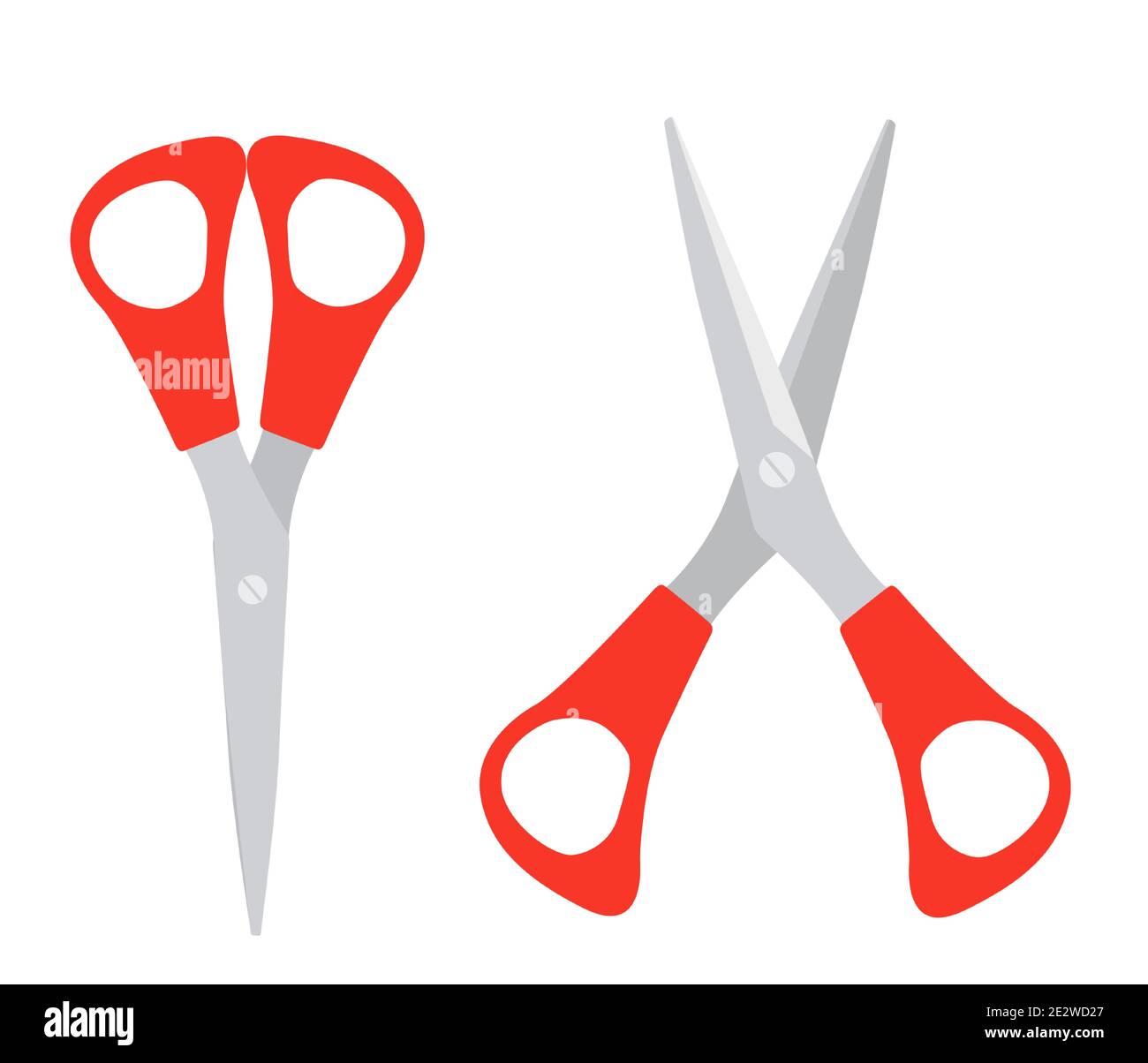 Simple scissors Icon isolated on white background. Vector Illustration ...