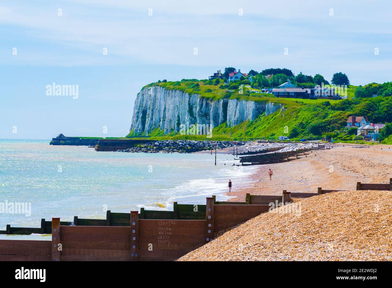 Kingsdown Beach-a beautiful walk with lovely views of the pebble beach ...