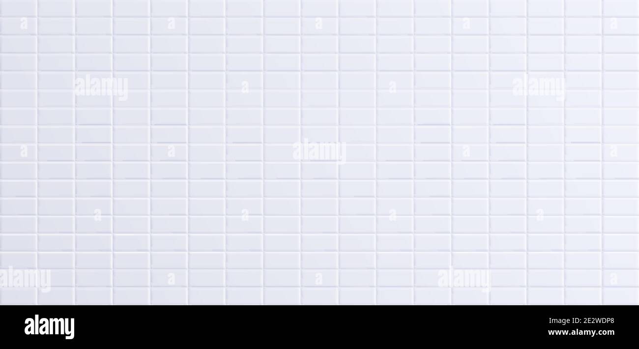 White bathroom tile, clean ceramic wall surface background Stock Vector ...