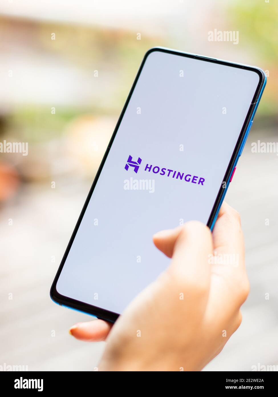 Assam, india - January 15, 2020 : Hostinger logo on phone screen stock ...