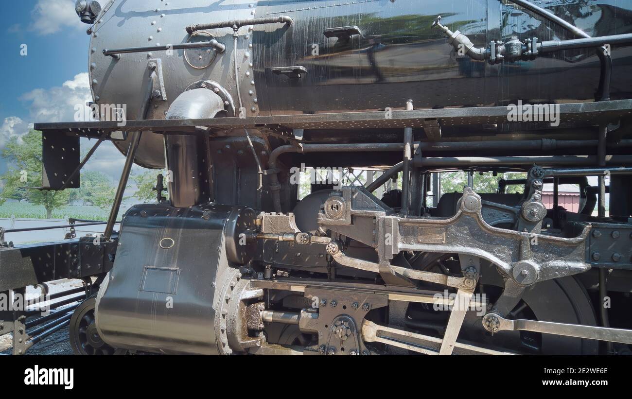 Restored Steam Engine Drive Gear Black Greased and Shiny Stock Photo ...